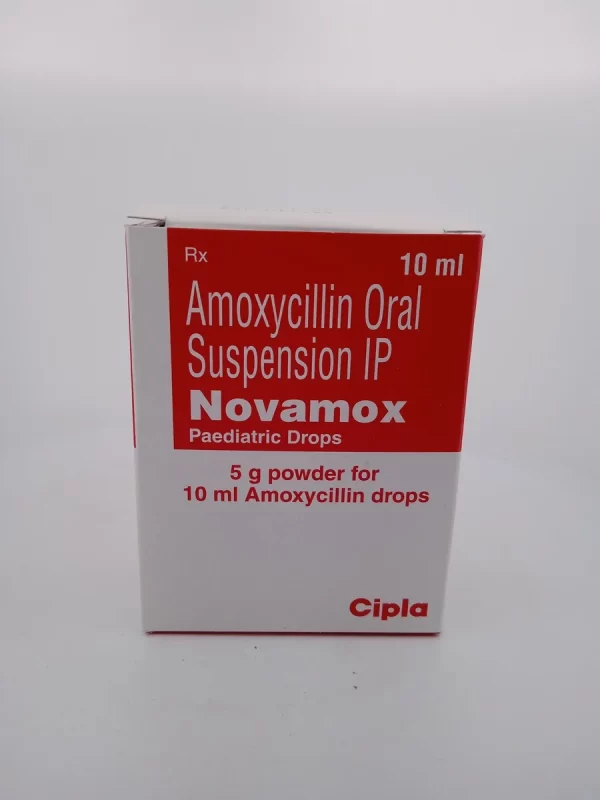 NOVAMOX PAEDIATRIC DROPS 100 MG - 1 BOTTLE OF 10ML - Body Builders Pharmacy